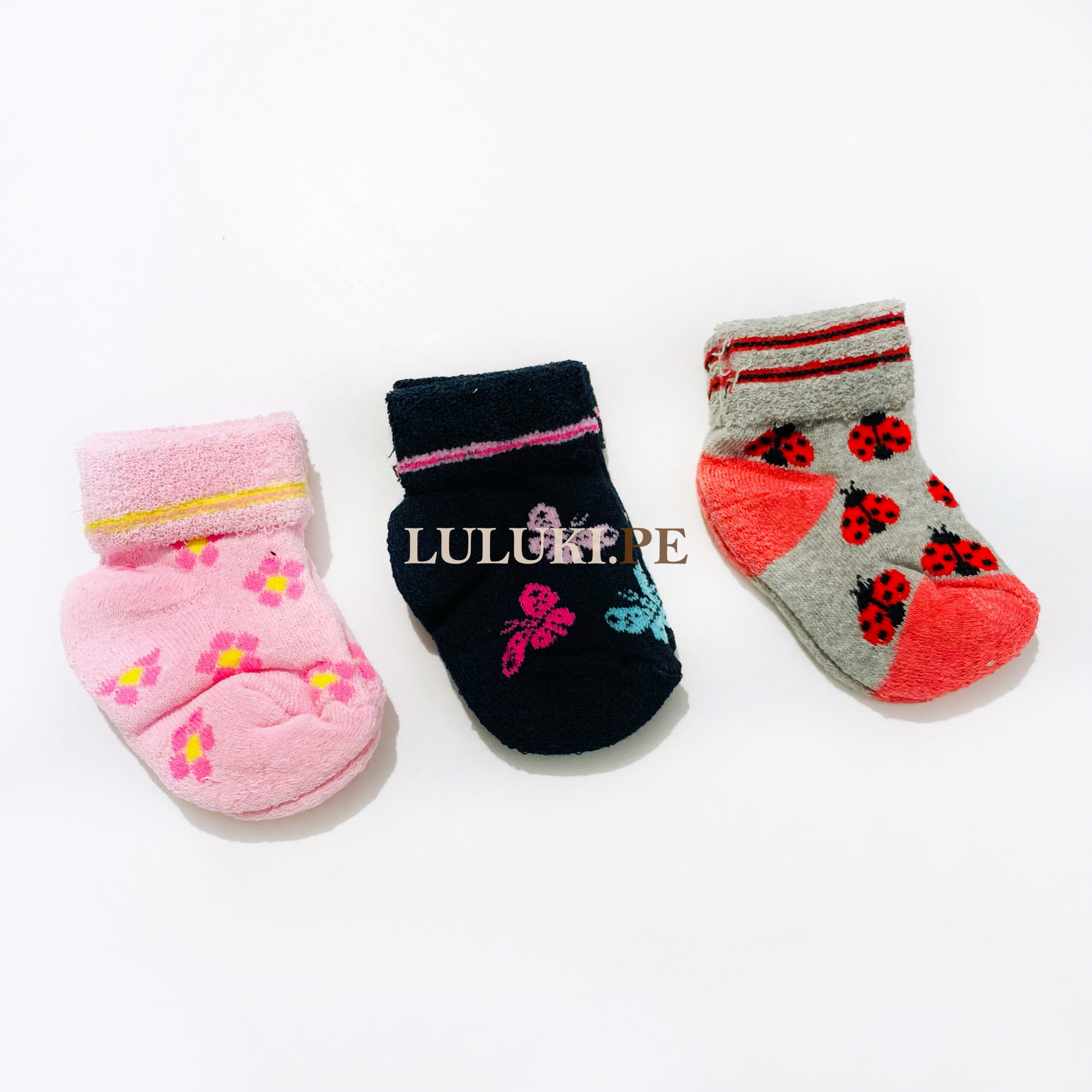 Pack x3 medias afelpadas para bebé - Luluki